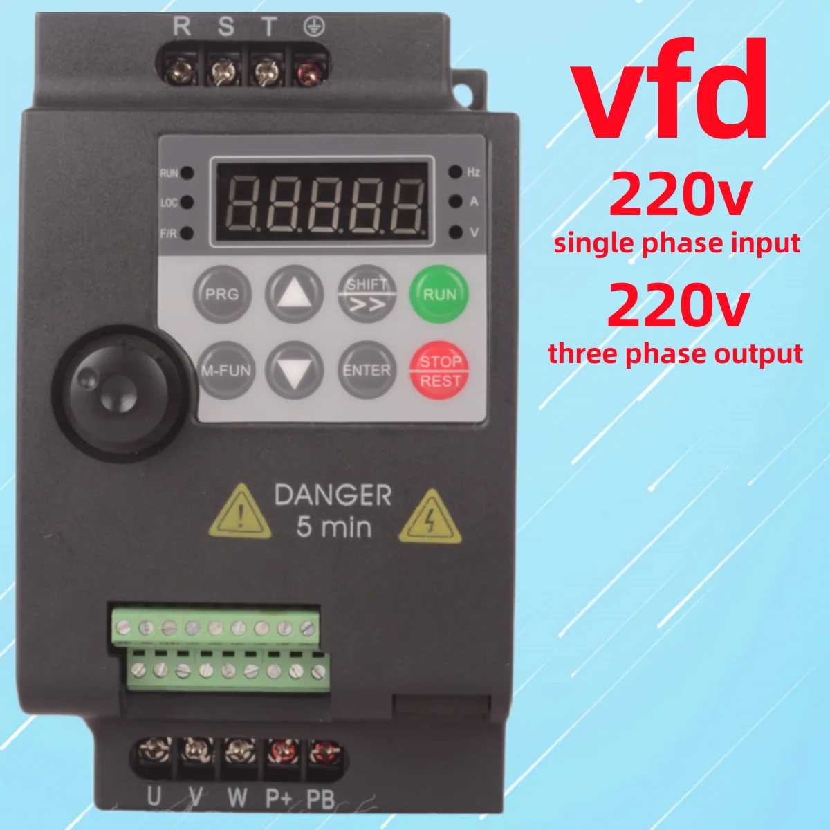 220v Economical Vfd Variable Frequency Drive Converter Inverter 0.75/1.5/2.2/kw Motor Speed ...