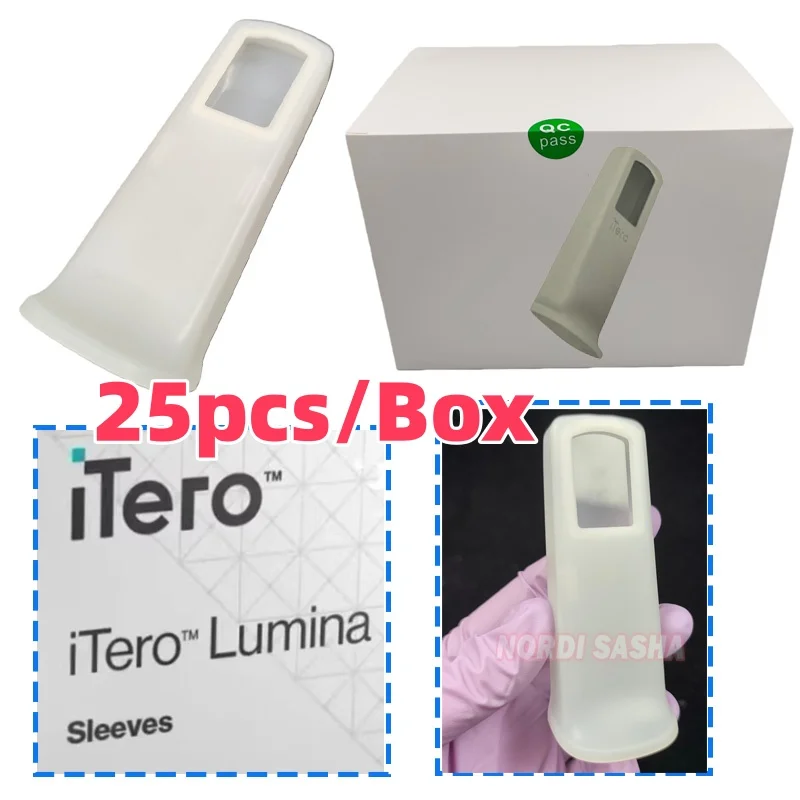 25Pcs/Box Dental Disposable PE Protective Sleeve Oral Scanner Tip Cover ...