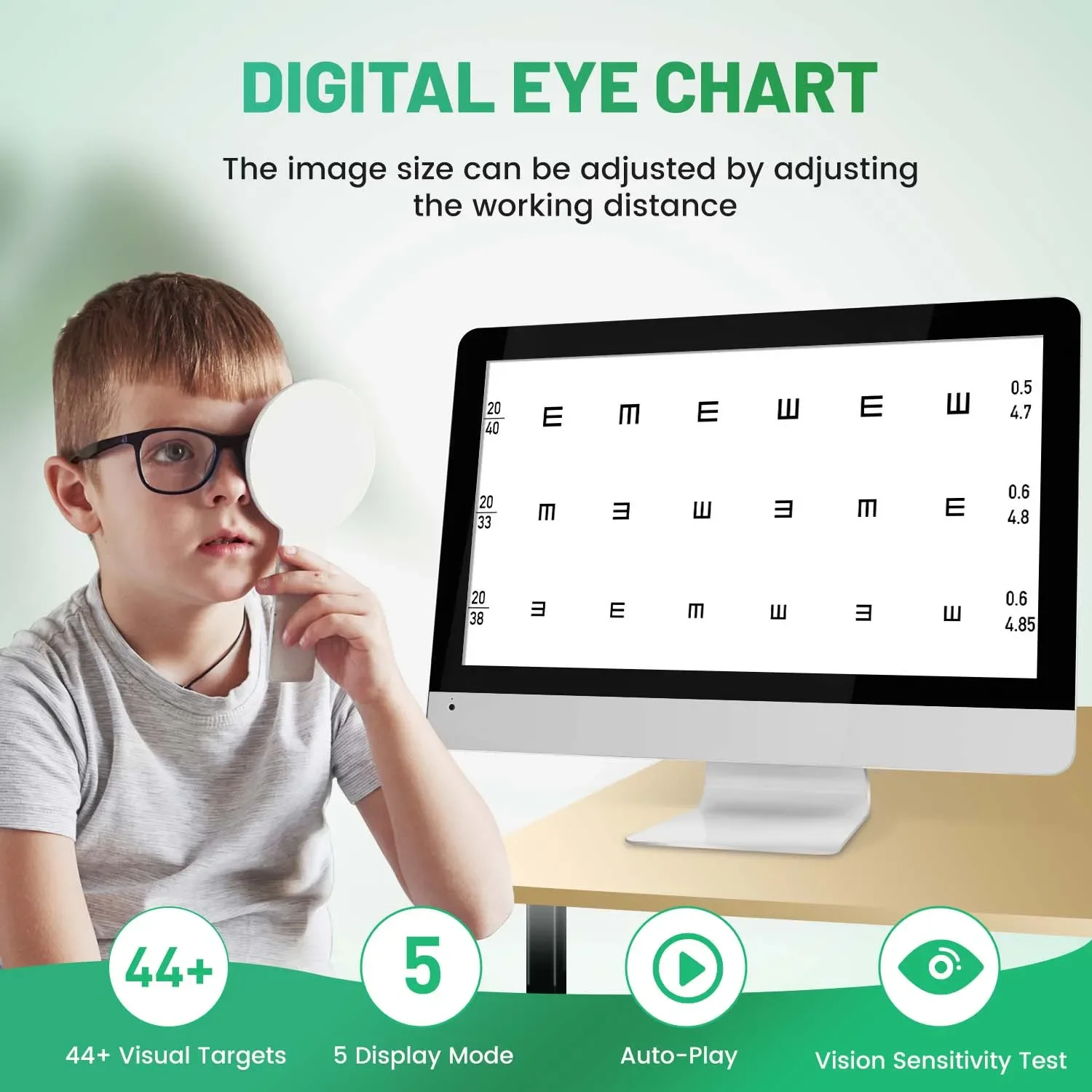 Acuity Instruments Digital Visual Acuity Chart - 23inch LCD Electronic ...
