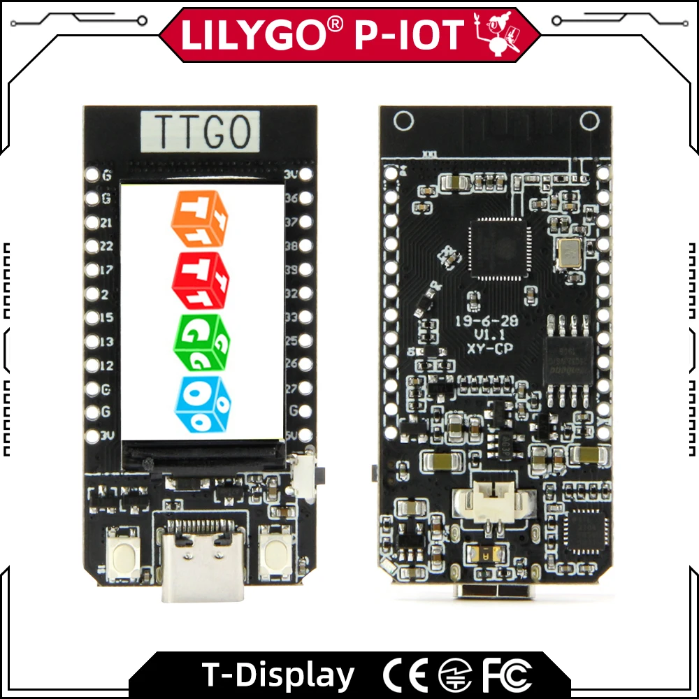 Lilygo® Ttgo T Display Esp32 Development Board Wifi Bluetooth 114 Inch St7789v Ips Lcd Wireless 0768