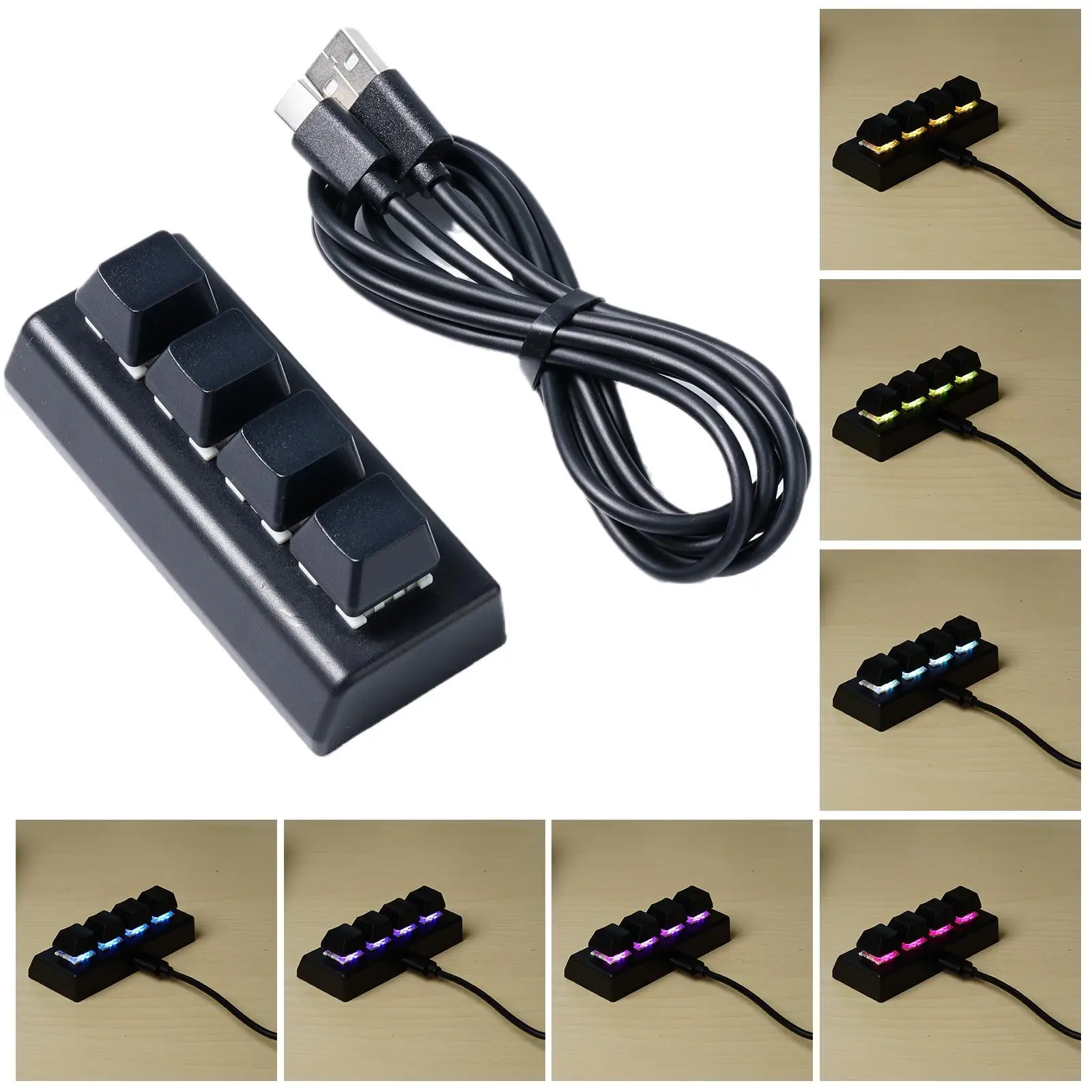 Programming-Macro-Keyboard-4-Keys-RGB-Custom-Keyboard-Mini-Gaming ...