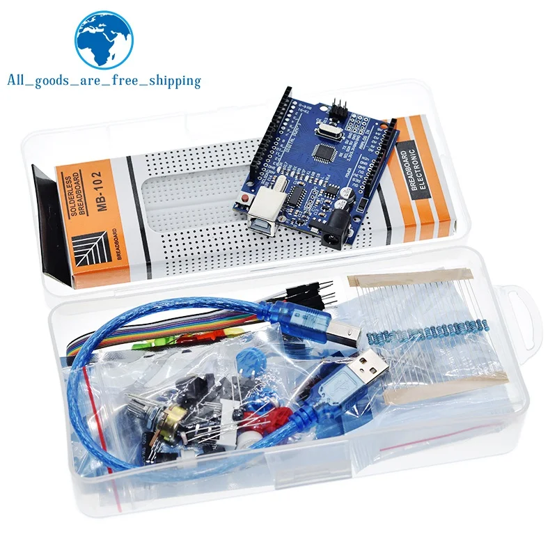Starter Kit for Arduino Uno R3 Breadboard Basic simple learning kit ...