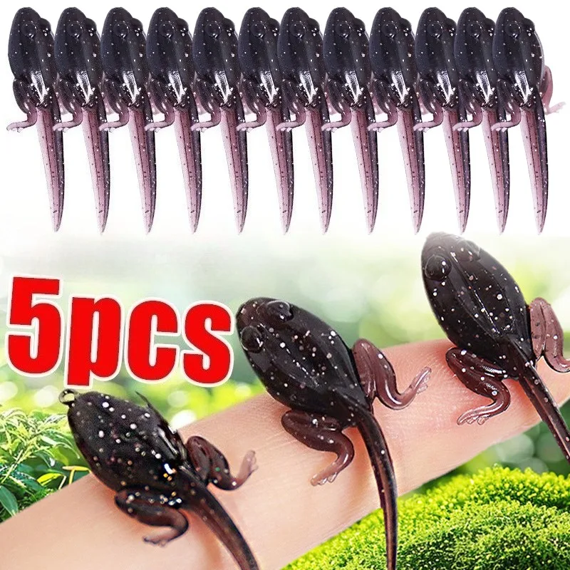 1/5Pcs Tadpole Bait Swimbaits Realistically Mimic The Look Bionic ...