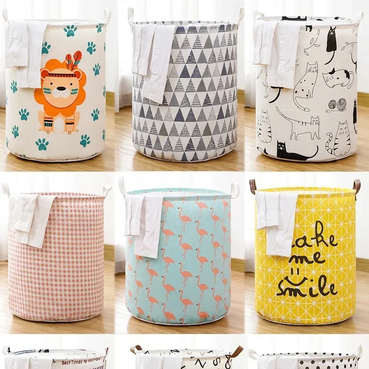 Bedroom-Hamper-Household-Clothes-Bucket-Clothes-Storage-Basket-Foldable ...