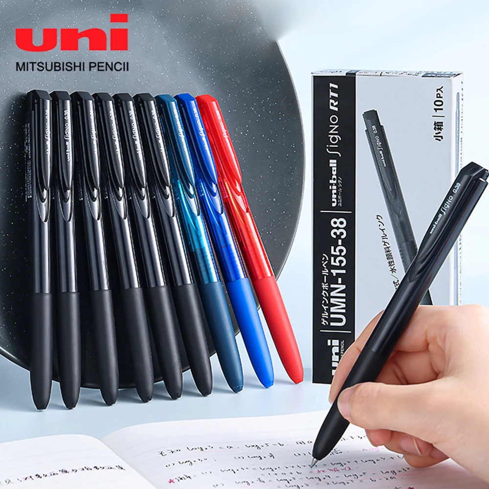 5pcs-10pcs-Japan-UNI-Gel-Pen-UMN-155-Signo-RT1-Student-Test-Press-Water ...