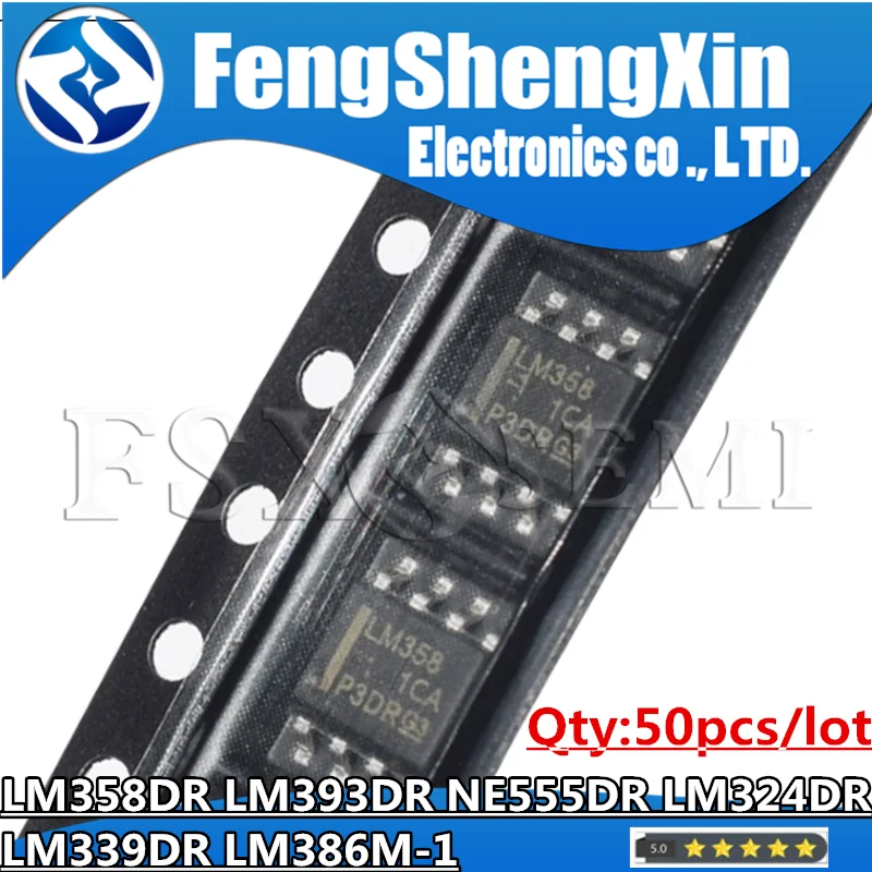 50pcs/lot Lm358 Lm393 Lm339 Lm324 Ne555 Lm358dr Lm324dr Lm339dr Lm393dr ...