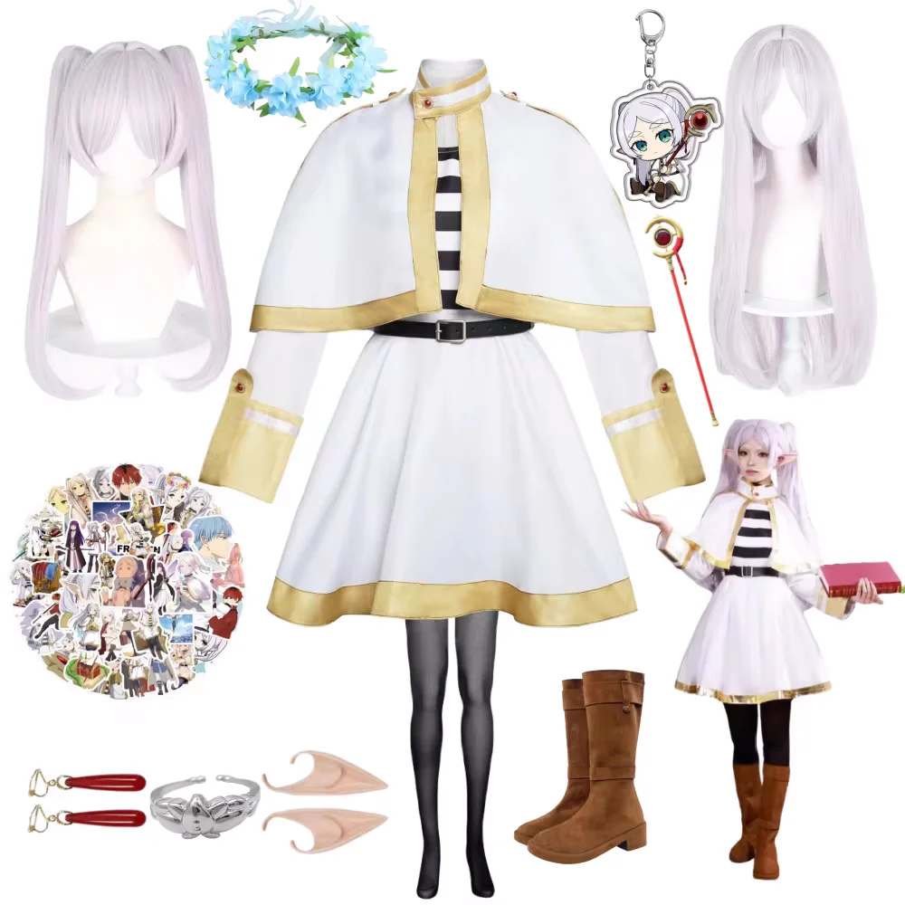 Sousou-No-Frieren-Cosplay-Anime-Magician-Costume-Wig-Dress-Elf-Ear ...
