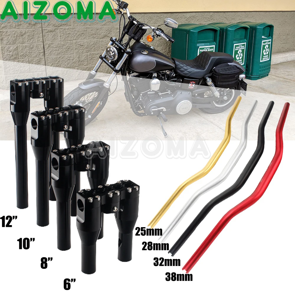 Thug-Club-Style-T-bar-25mm-1-Handlebar-Riser-Handle-Bar-Gauge-Mount-6 ...