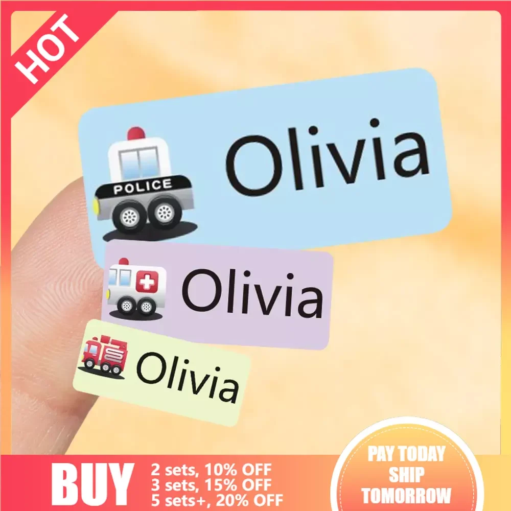 Multi-Size-Custom-Cartoon-Waterproof-Name-Sticker-Personlized-First ...