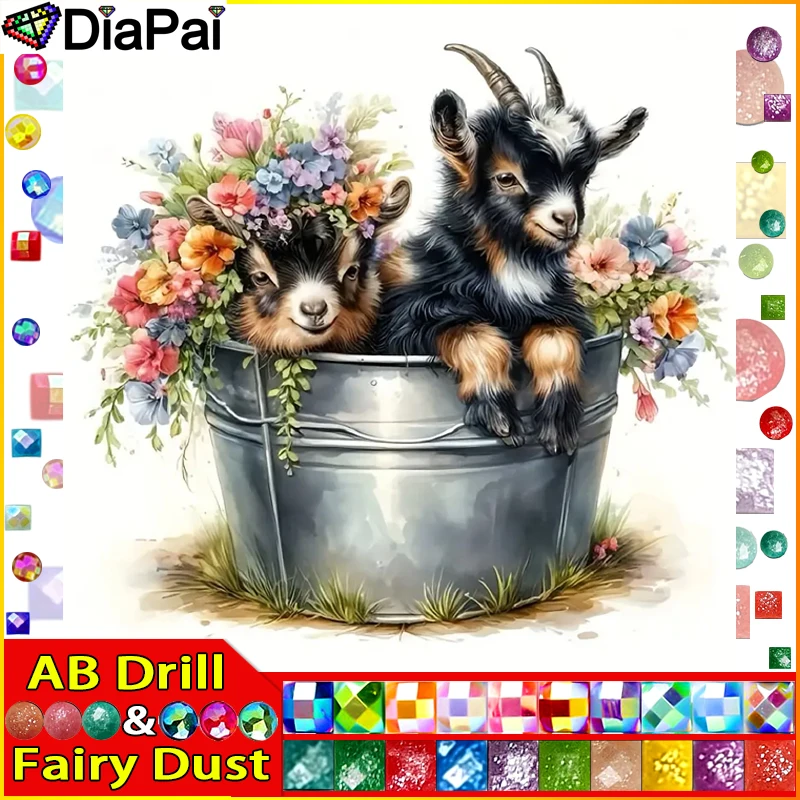 DIAPAI-Fairy-Dust-AB-5d-Diamond-Painting-Full-Square-Round-Sheep-Animal ...