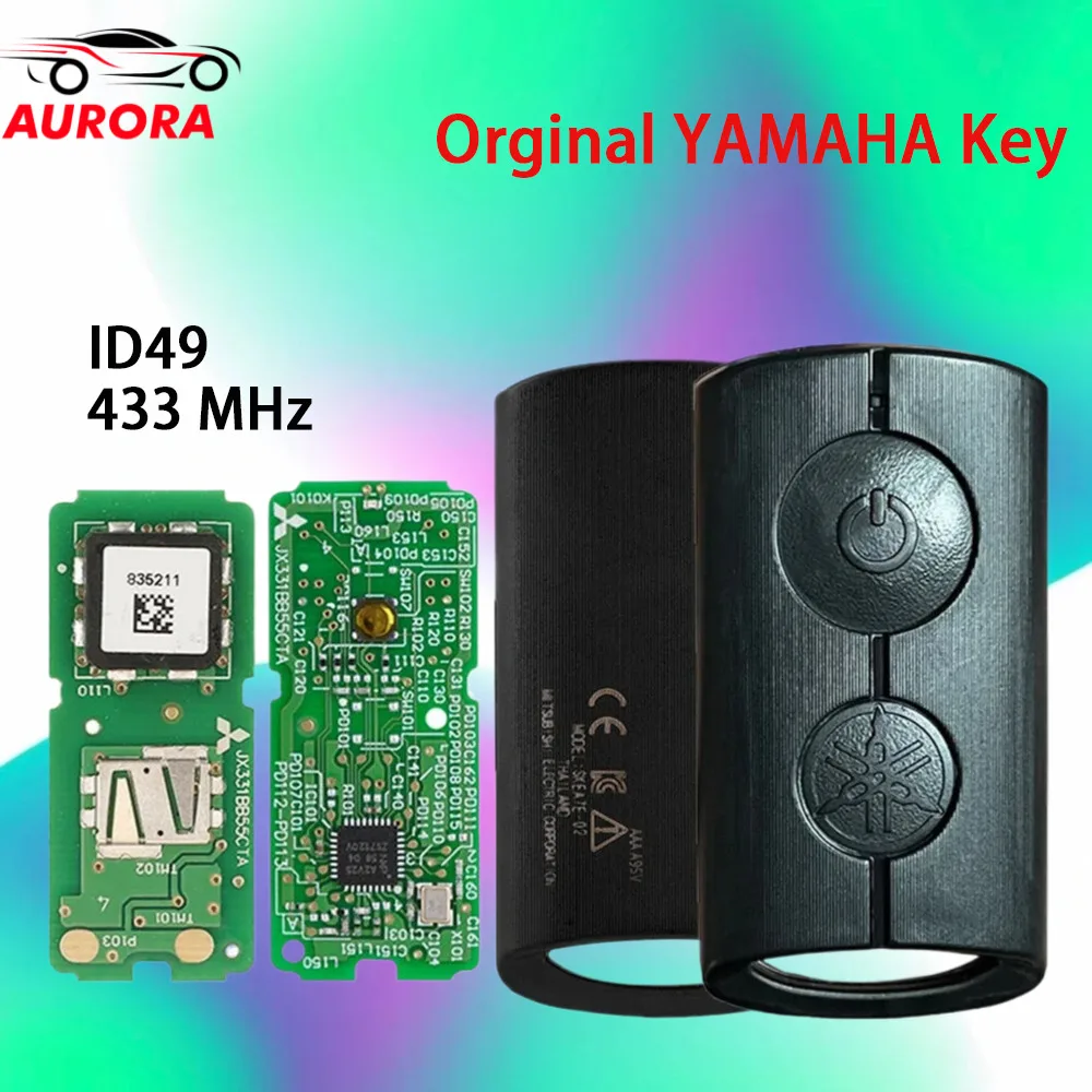 AURORA-Original-Motorcycle-Remote-Smart-Control-Key-Fob-433MHz-ID49 ...