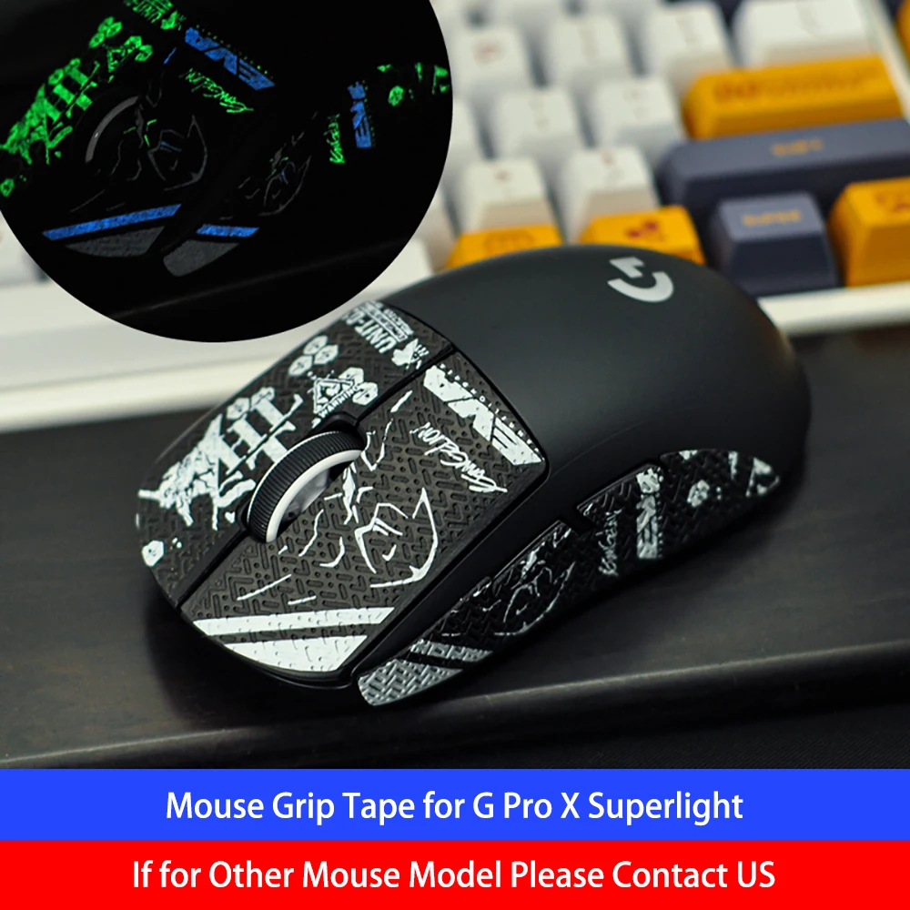 Hokeyio mouse grip fita gpx adesivo pele lagarto noctilucent não ...