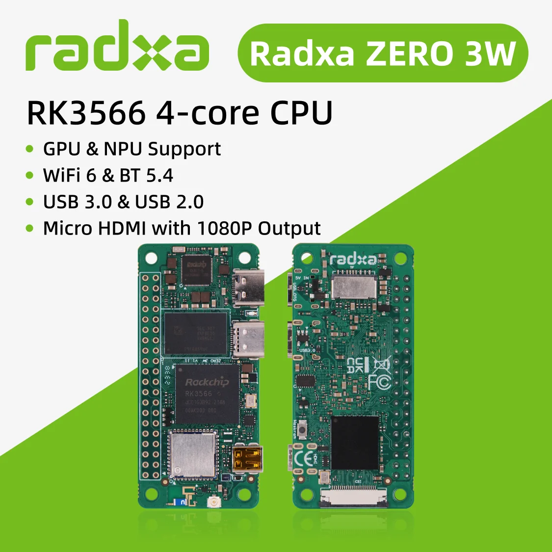 Radxa-ZERO-3W-RK3566-4-core-CPU-SBC-GPU-NPU-HDMI-with-1080P-Output-and ...