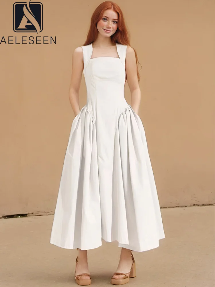 AELESEEN-Sweety-Summer-Midi-Dress-Women-Design-Fashion-Spaghetti-Strap ...