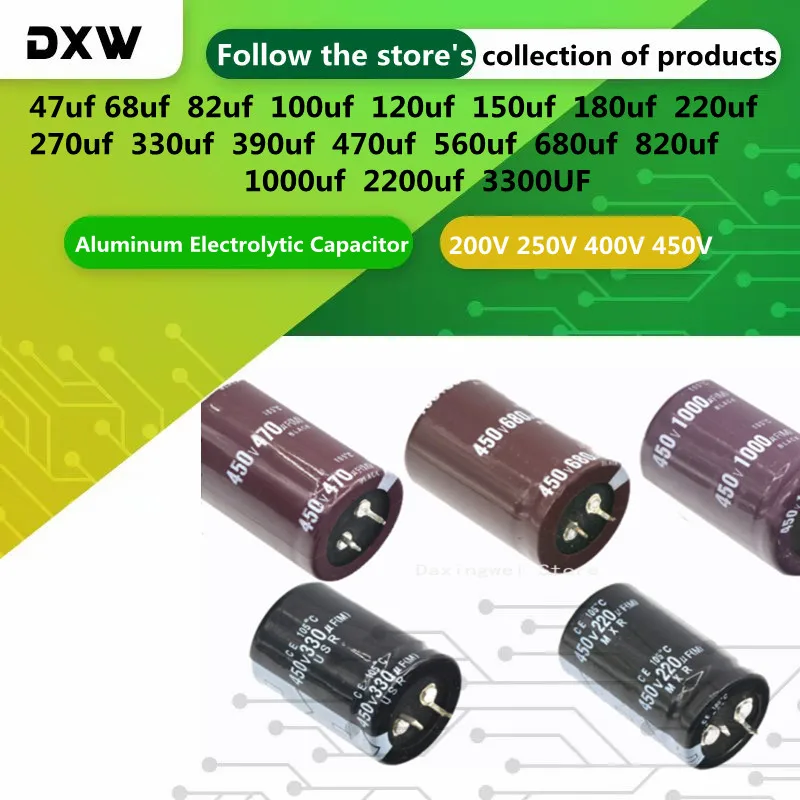 200V-250V-400V-450V-Aluminum-Electrolytic-Capacitor-47-68-82-100-120 ...