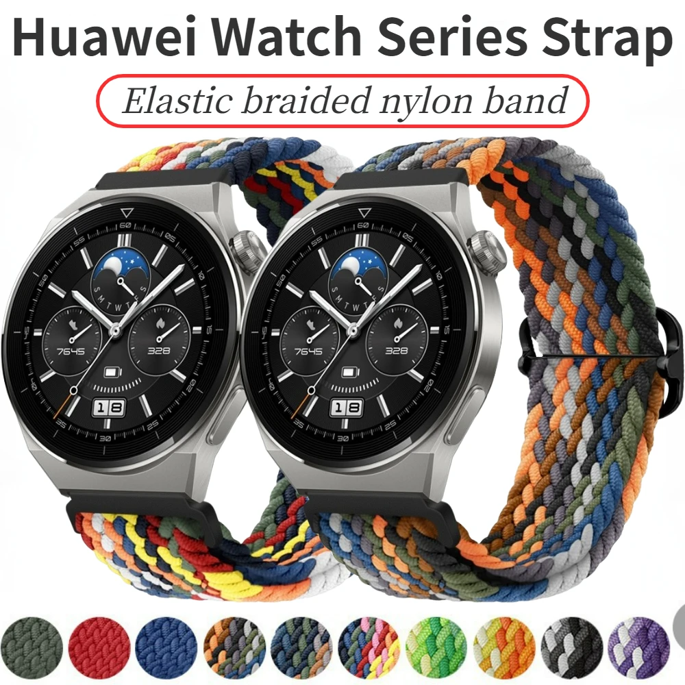 22mm-20mm-Nylon-Loop-Strap-for-Huawei-Watch-3-4-GT-GT2-GT3-Pro-46mm ...