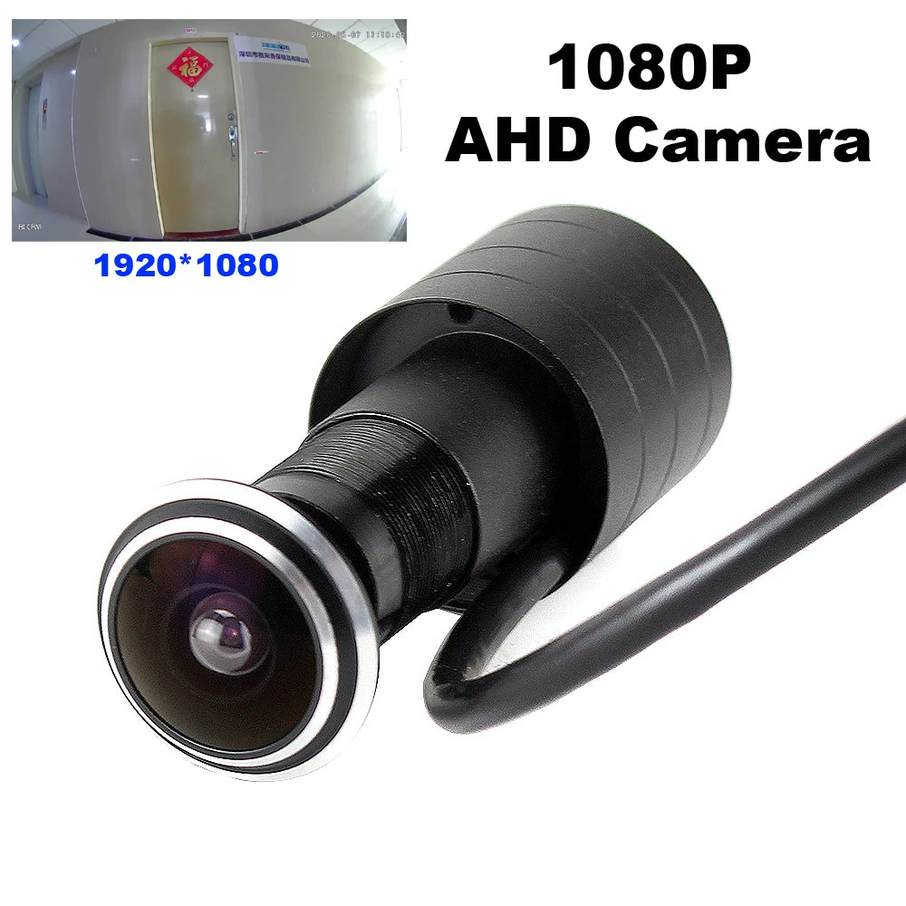 720P 2MP Sensor 1080P Door Eye Hole AHD Mini Peephole Fisheye Camera ...