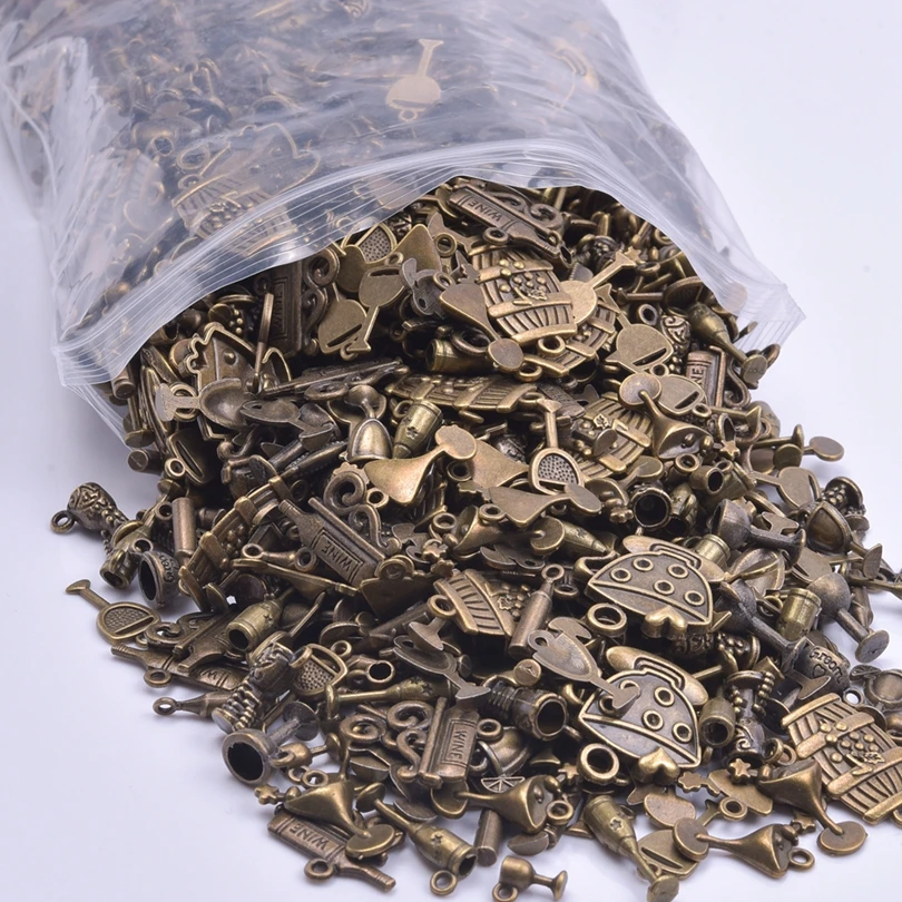 Random-Metal-Pendant-DIY-Juice-Cup-Wine-Glasses-Mixed-Bulk-Charms-For ...