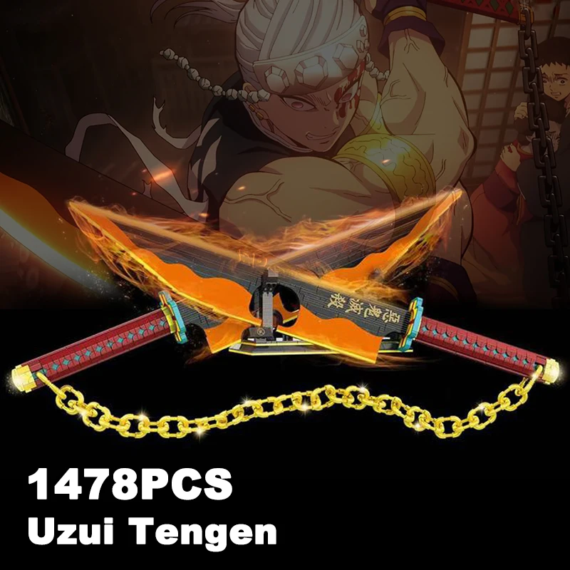 1478PCS-Demon-Slayer-Uzui-Tengen-Sword-Anime-Ninja-Building-Blocks ...