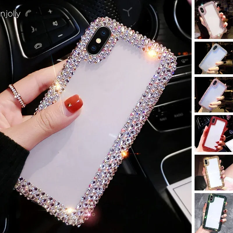 Luxury Bling Rhinestone Diamond Phone Case Capa For iphone 15Pro 14Plus ...