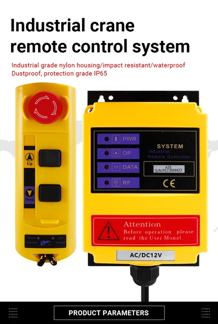 Industrial Wireless Dual 2 Speed 8 Channel Button Crane Radio Remote ...