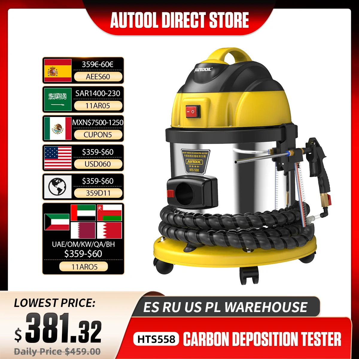 AUTOOL-HTS558-Auto-Engine-Decarbonizer-Walnut-Sand-Cleaner-Carbon ...