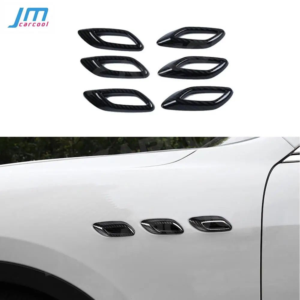 Carbon Fiber Car Side Fender Air Vents Plug Trim Covers Decorations Fit ...