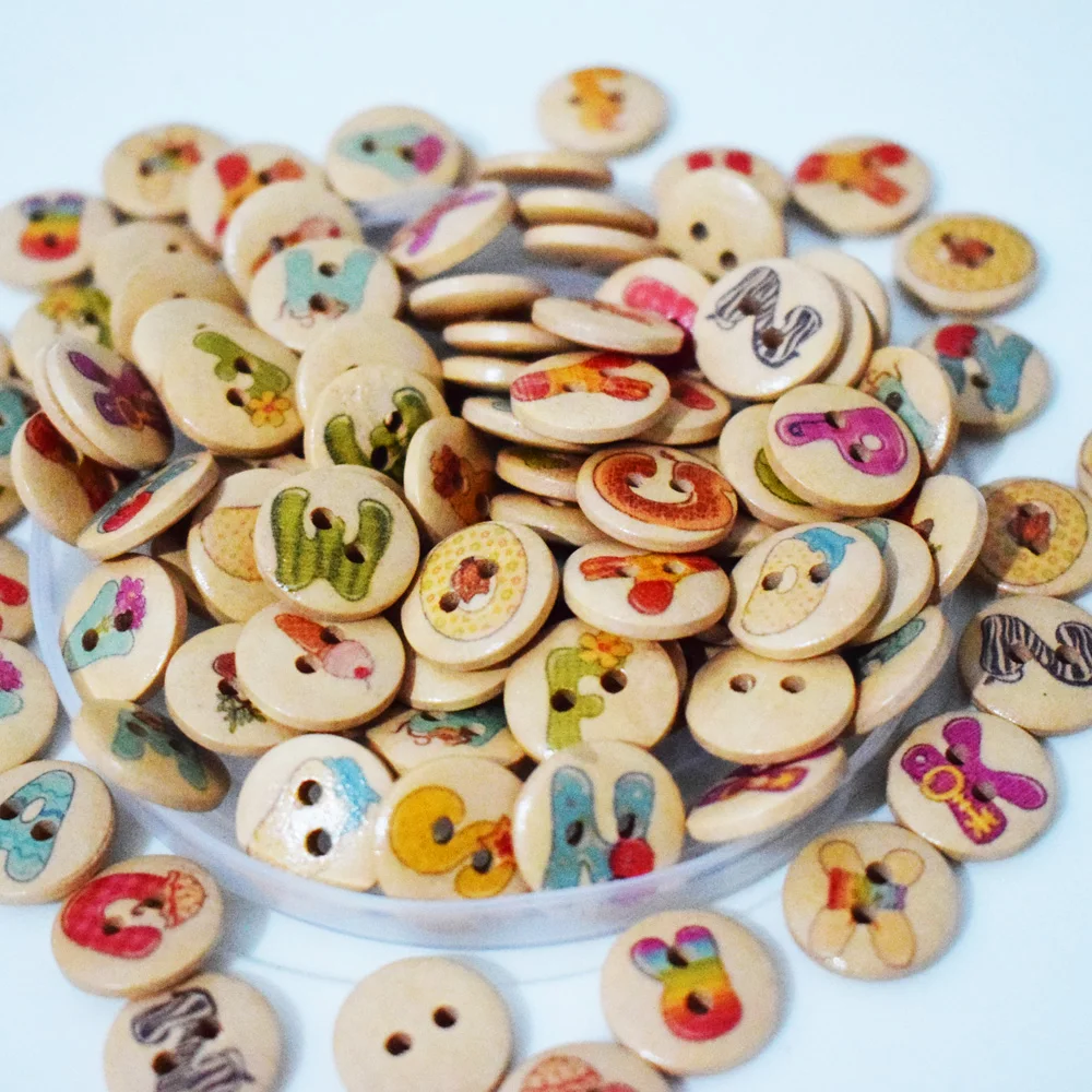 50PCS-Letter-Pattern-Decorative-Buttons-for-Crafts-Sewing-Accessories ...