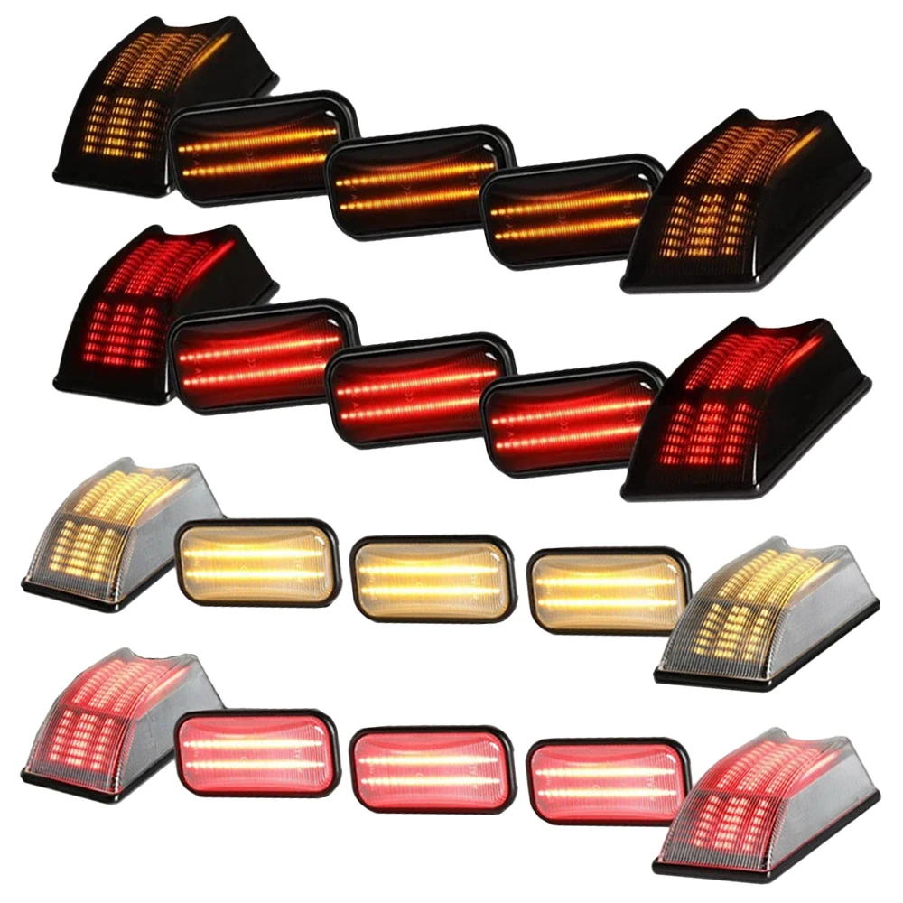 10PCS-Yellow-Red-LED-Cab-Roof-Light-and-Lenses-Kit-For-Hummer-H2-2003-2004-2005.jpg