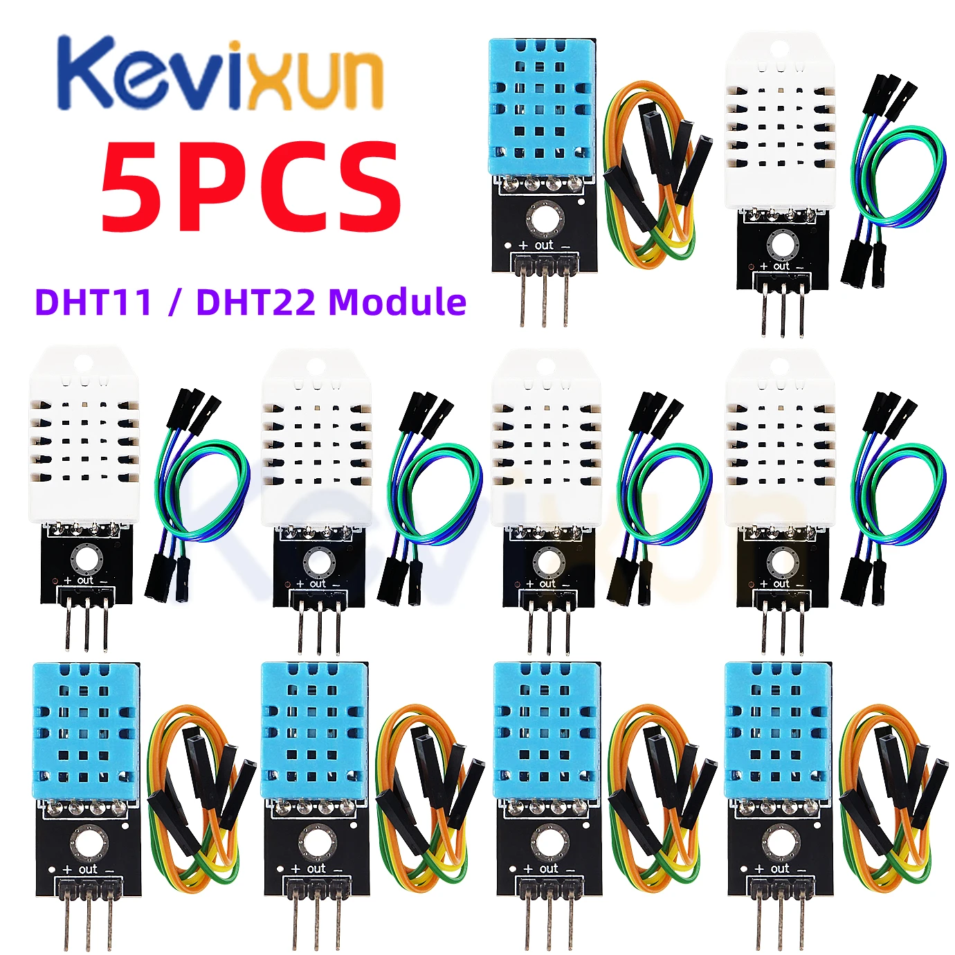 5PCS/DHT22 AM2302 DHT11/DHT22 Digital Temperature Humidity Sensor ...