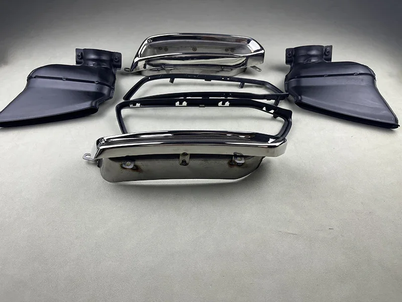 Suitable for Audi A6 C8 1 Pair Black Chrome Car Real Exhaust Tip Single ...