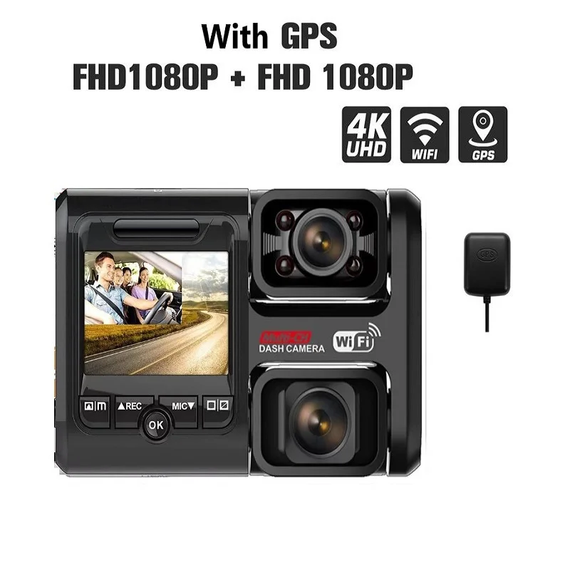 4K-2160P-Ultra-HD-Dash-Cam-Dual-Channel-Car-DVR-Sensor-GPS-WiFi-IR ...