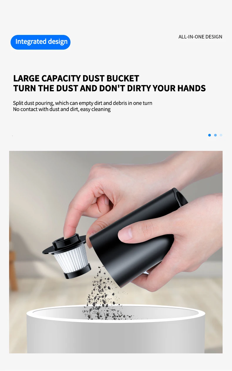 Couleur Noir Sans fil 12000 Aspirateur de voiture sans fil 2 en 1 ...