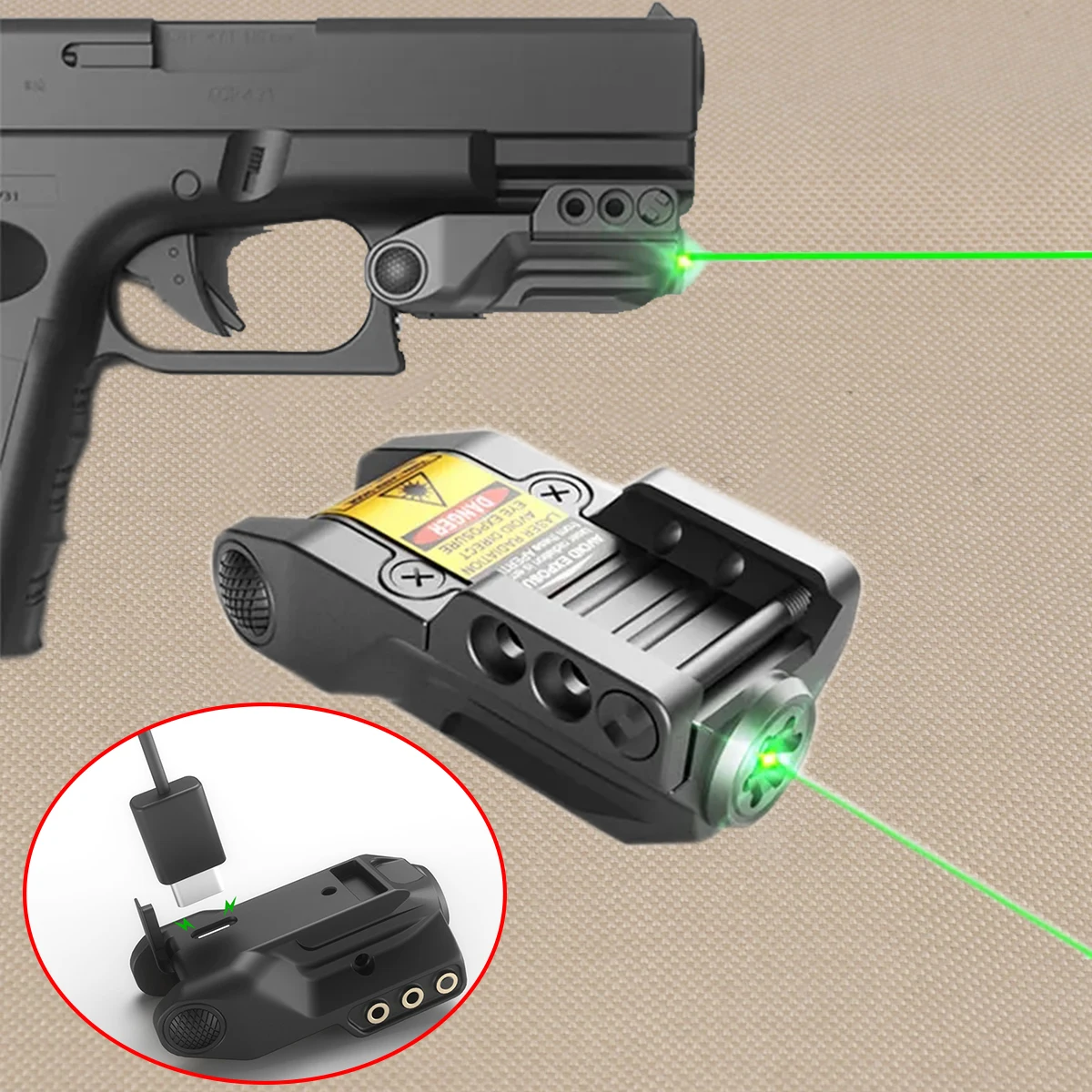 Умный датчик Glock 17 19 пистолет Зеленая точка лазерная указка прицел ...
