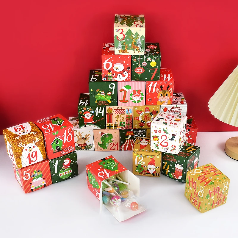 24Pcs-Christmas-Advent-Calendar-Box-Kraft-Paper-Candy-Box-24-Days ...