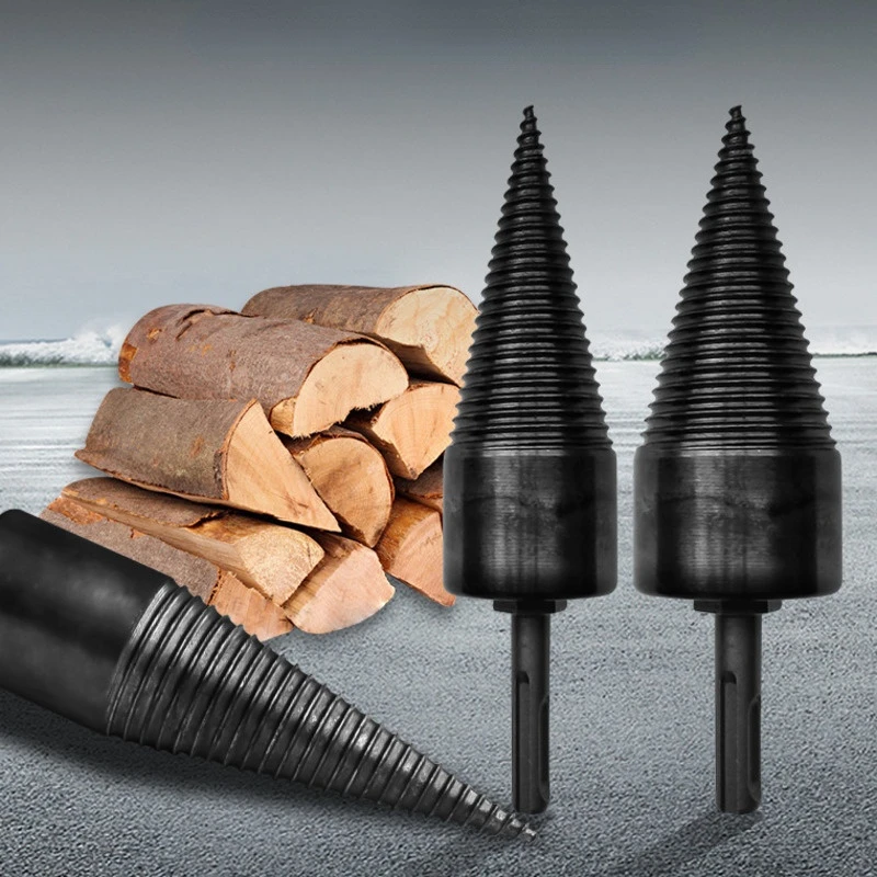 Drill Bits Splitting Logs | Drill Bit Splitting Wood | Cone Drill Bit ...