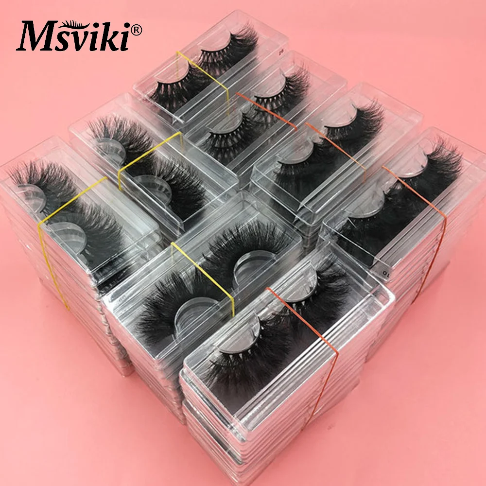 8d Mink Eyelashes Box Package Bulk Natural Long Colored 25mm 5d 3d Mink ...