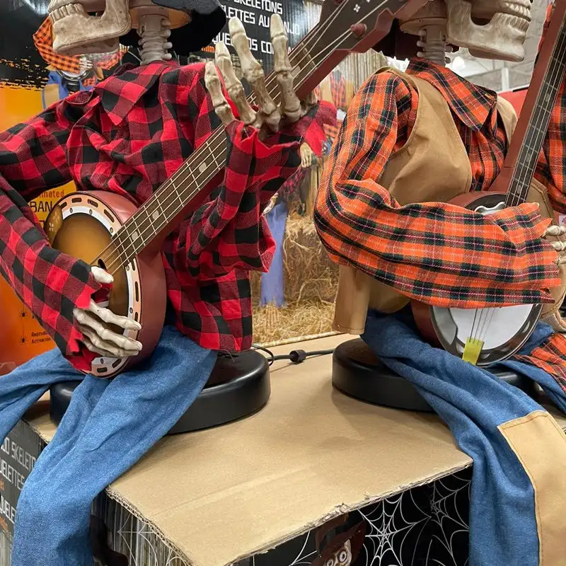 Animated Halloween Decorations Halloween Animated Banjo Skeletons ...