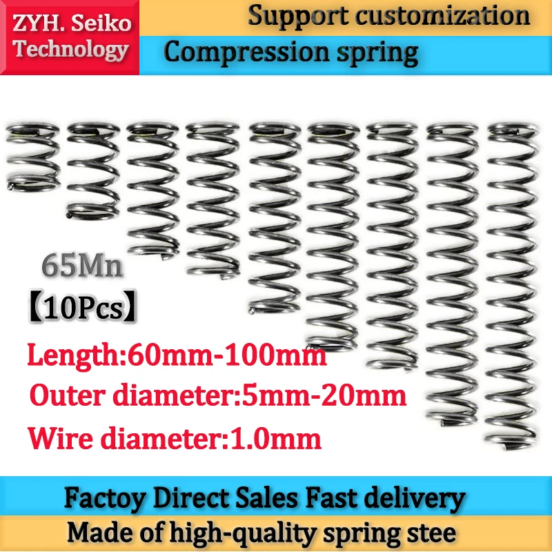 65Mn-Wire-Diameter-1-0-mm-Cylidrical-Coil-Compression-Spring-Return ...