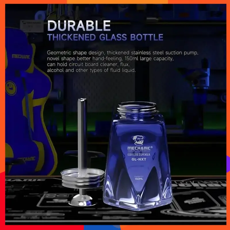 ESD Fluid Dispenser 150ML Glass Alcohol Bottle Triple Filtration ...