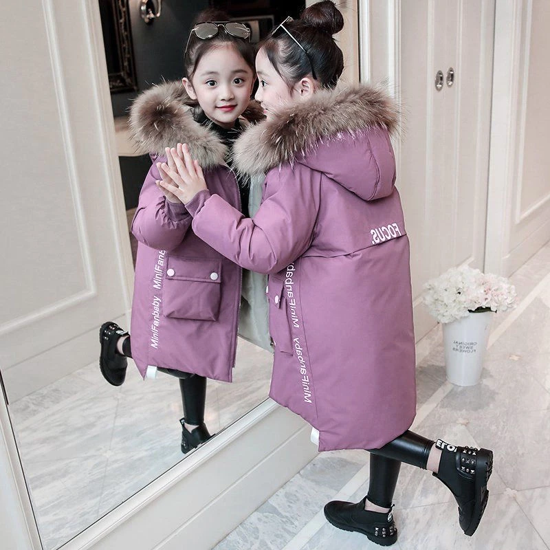 New-Children-Girl-Jacket-Thick-9-Winter-8-Coat-Fashion-Parka-Hooded ...