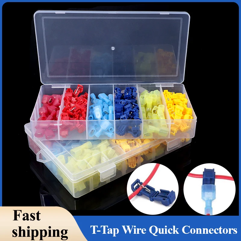 T-Tap-Wire-Connectors-Self-Stripping-Quick-Splice-Electrical-Wire ...