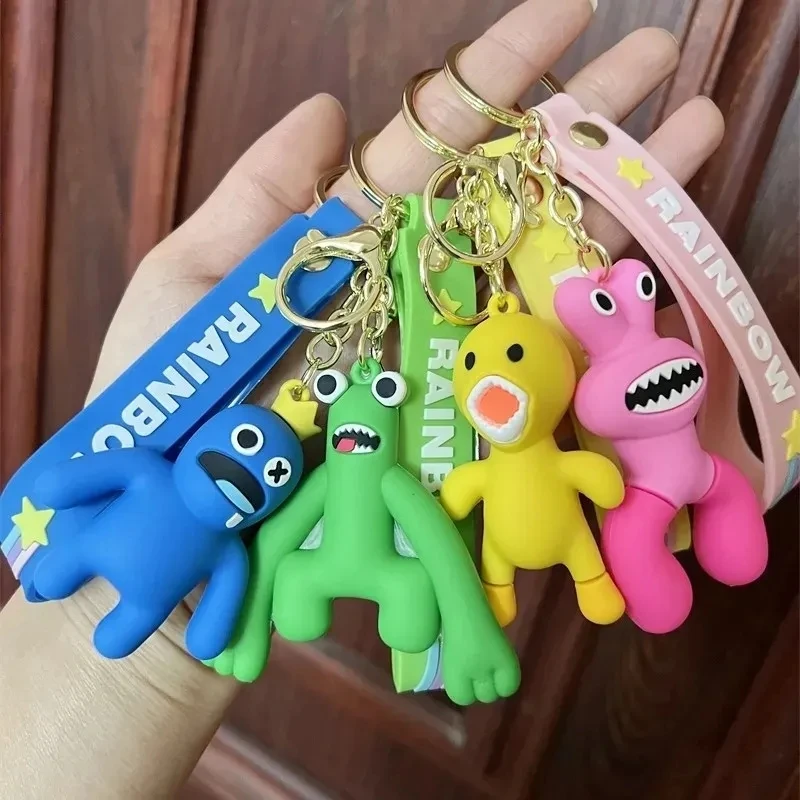 New-Rainbow-Friends-Anime-Keychain-3D-Cartoons-Figures-Model-Game-PVC ...