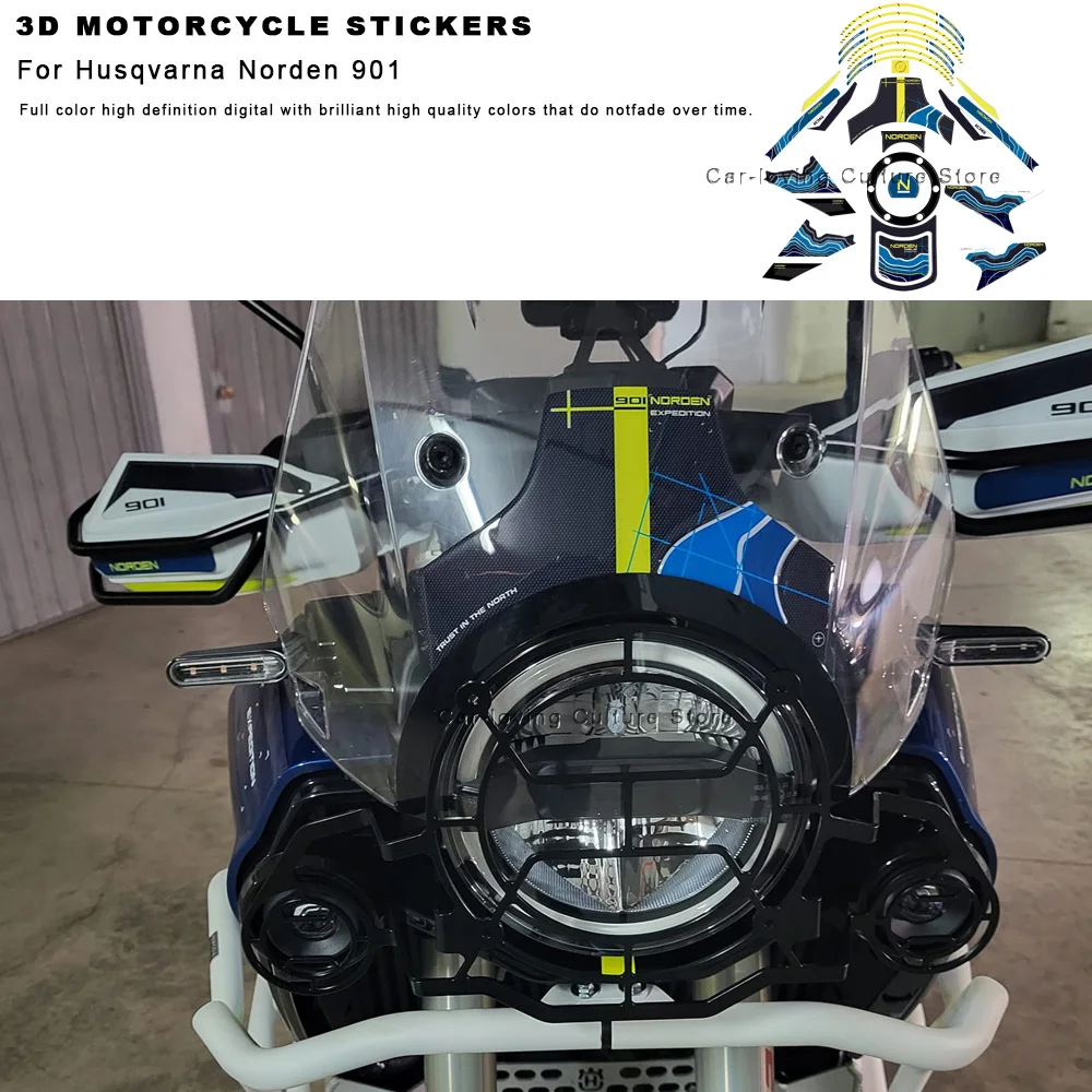 For-Husqvarna-Norden-901-901-Waterproof-Protective-Sticker-Motorcycle ...
