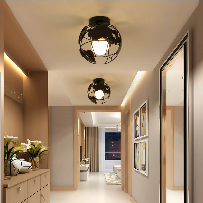 Nordic-Iron-Aisle-Lamps-Earth-Ceiling-Lamp-Simple-Living-Room-Bedroom ...