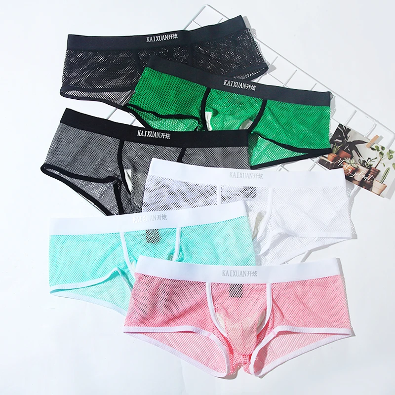 Men-Transparent-Mesh-Boxers-Separation-Scrotum-Underwear-Sexy-Elephant ...