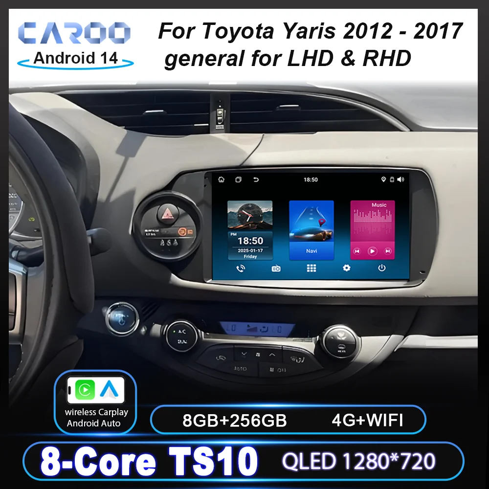 Car Android GPS Navigation For Toyota Yaris 2012 2013 2014 2015 2016 ...