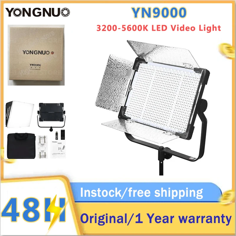Yongnuo-YN9000-3200-5600K-Pro-Camera-Photo-LED-Video-Light-Photography ...