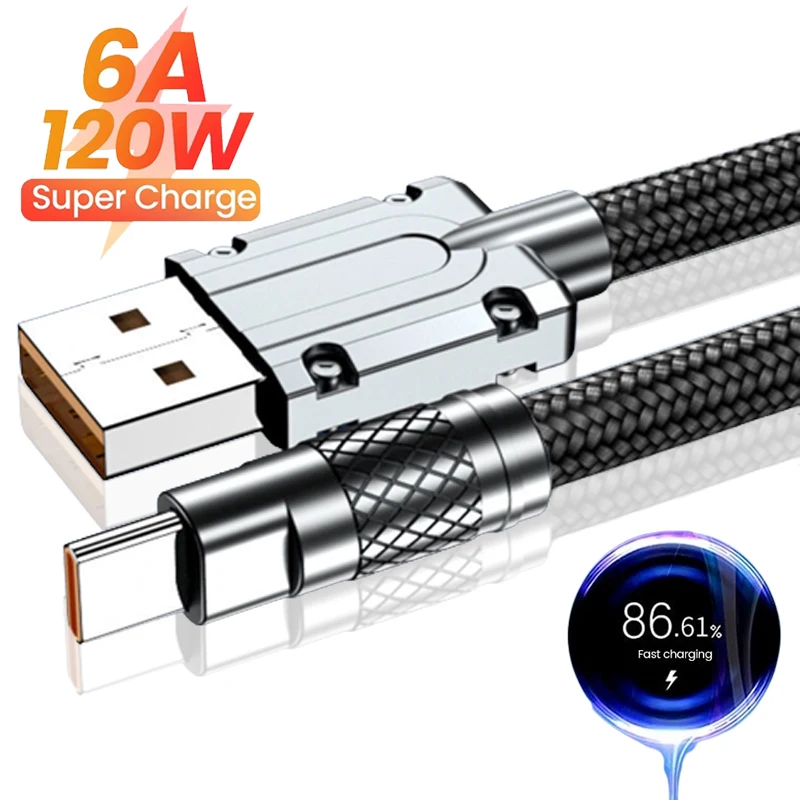 120W-Type-C-Nylon-Braid-Fast-Charging-Cable-For-Samsung-Xiaomi-Huawei ...
