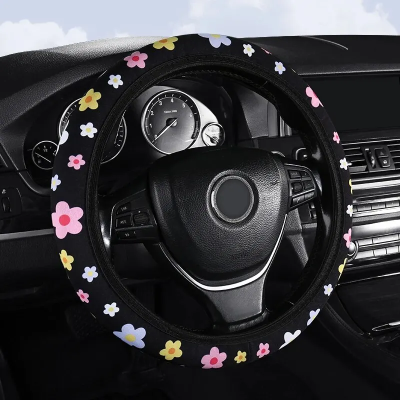Elastic Stretch Car Steering Wheel Cover Without Inner Ring Fits 14.5 ...